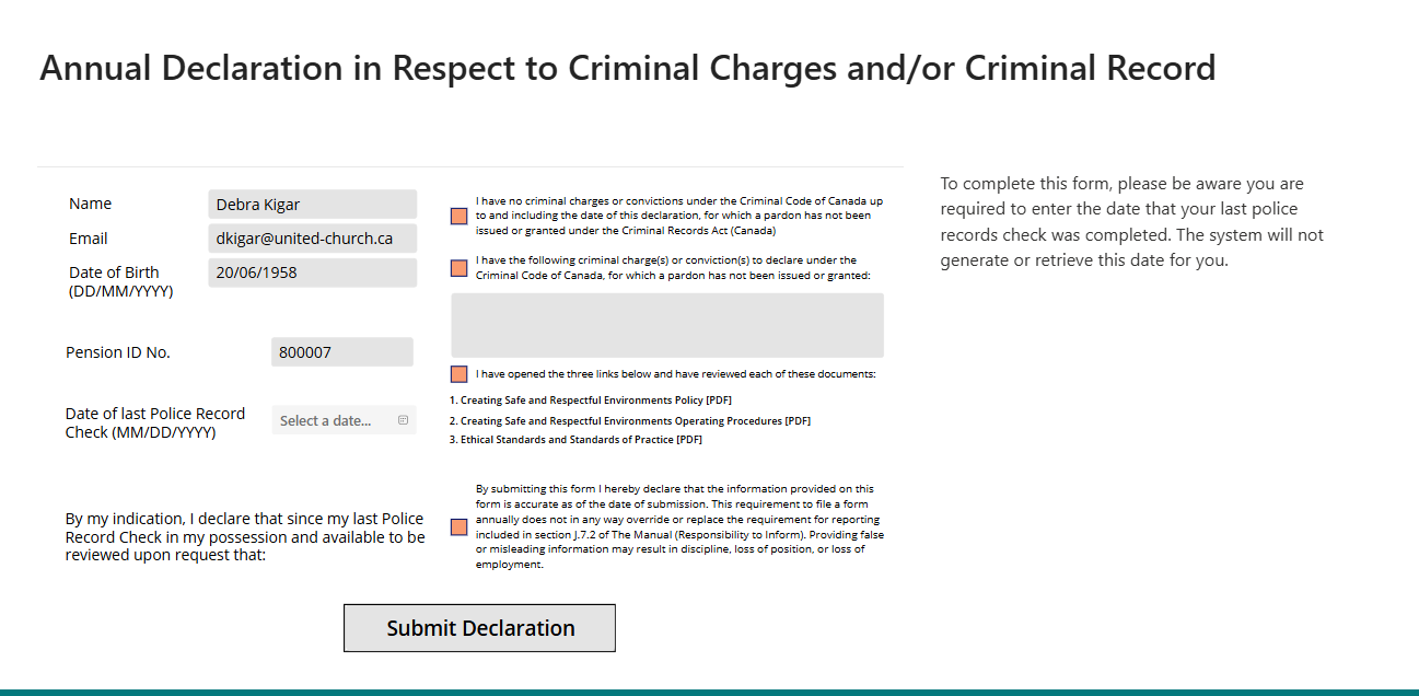 How to Submit Annual Declaration – ChurchHub