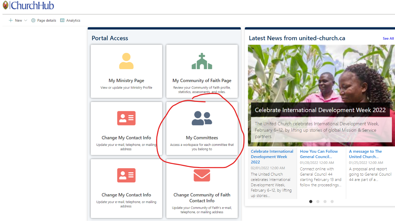 Committee Site Sign In – ChurchHub